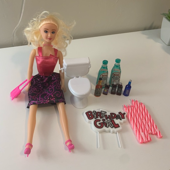 Kitchen | Drunk Barbie Birthday Cake Topper | Poshmark